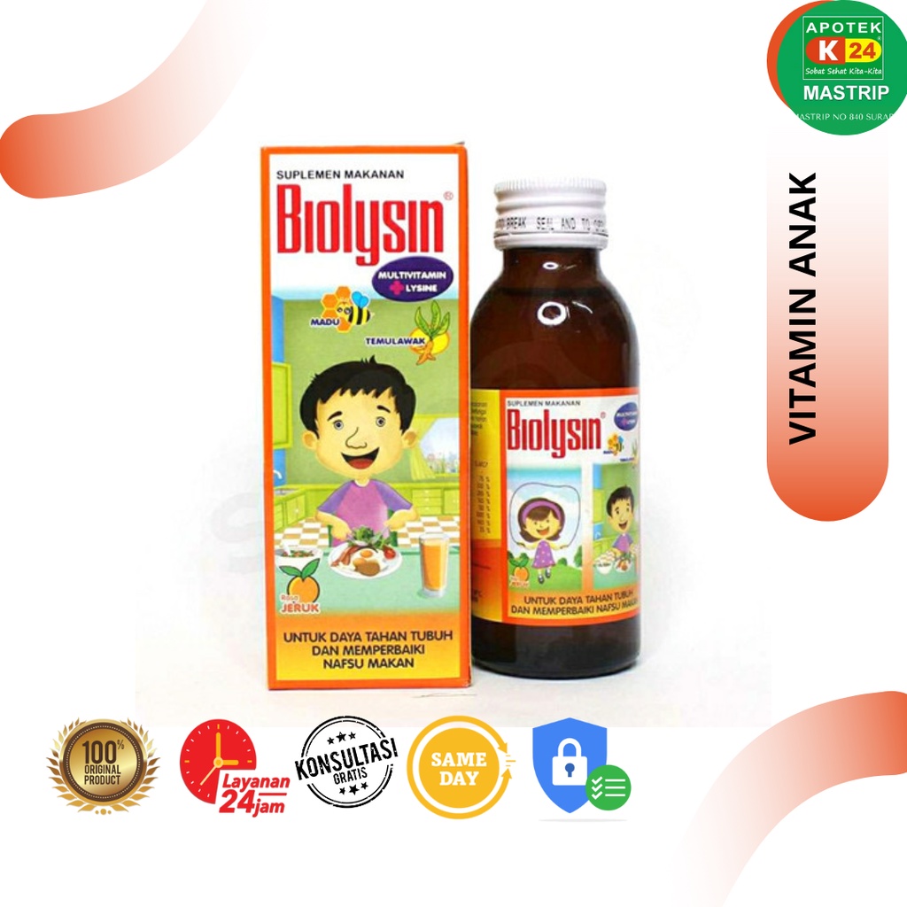 Jual Biolysin Sirup / Multivitamin Anak / 60ml 100ml | Shopee Indonesia