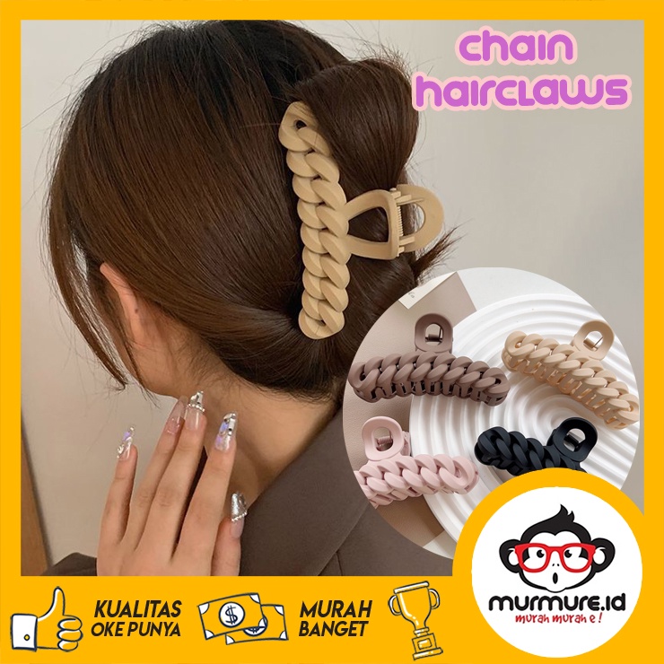 Jual MURMURE.ID | JEPIT RAMBUT SALON BESAR MOTIF RANTAI JEDAI DOFF ...