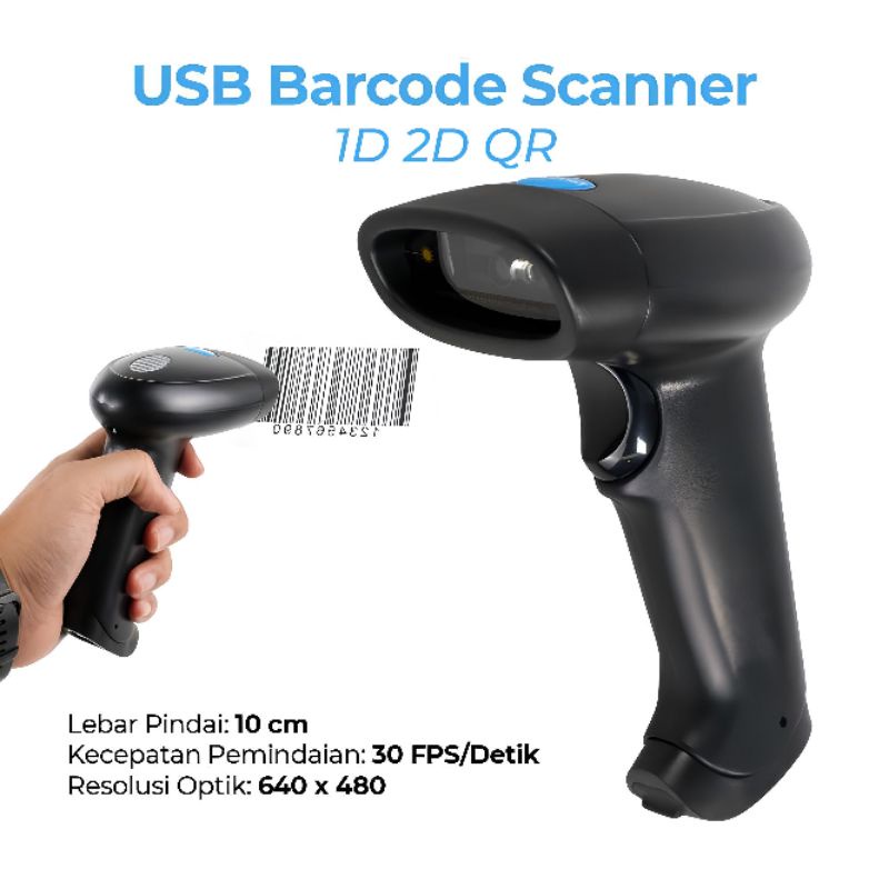 Jual Alat Kasir Barcode Scanner / Alat Pembaca / Alat Pemindai Kode Batang QR Code Profesional ...