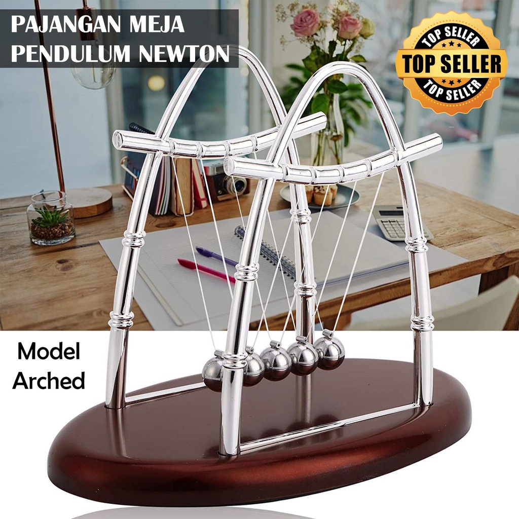 Jual Pajangan Meja Pendulum Newton Model Arched Ukuran S 5 Cradle Ball Hiasan Kamar Rumah Ruang ...