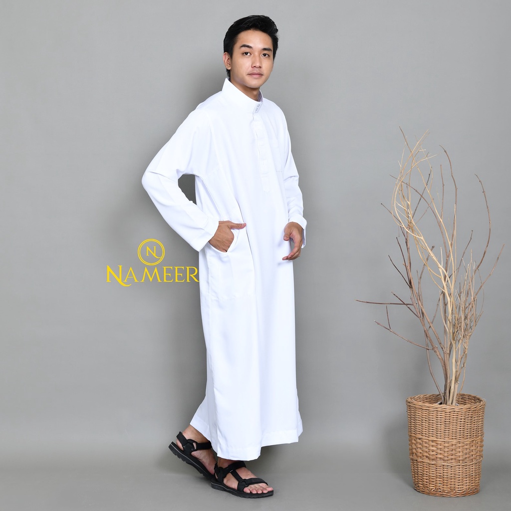 Jual Jubah Gamis Pria Lengan Panjang Polos XXL Baju Gamis Pria Putih ...