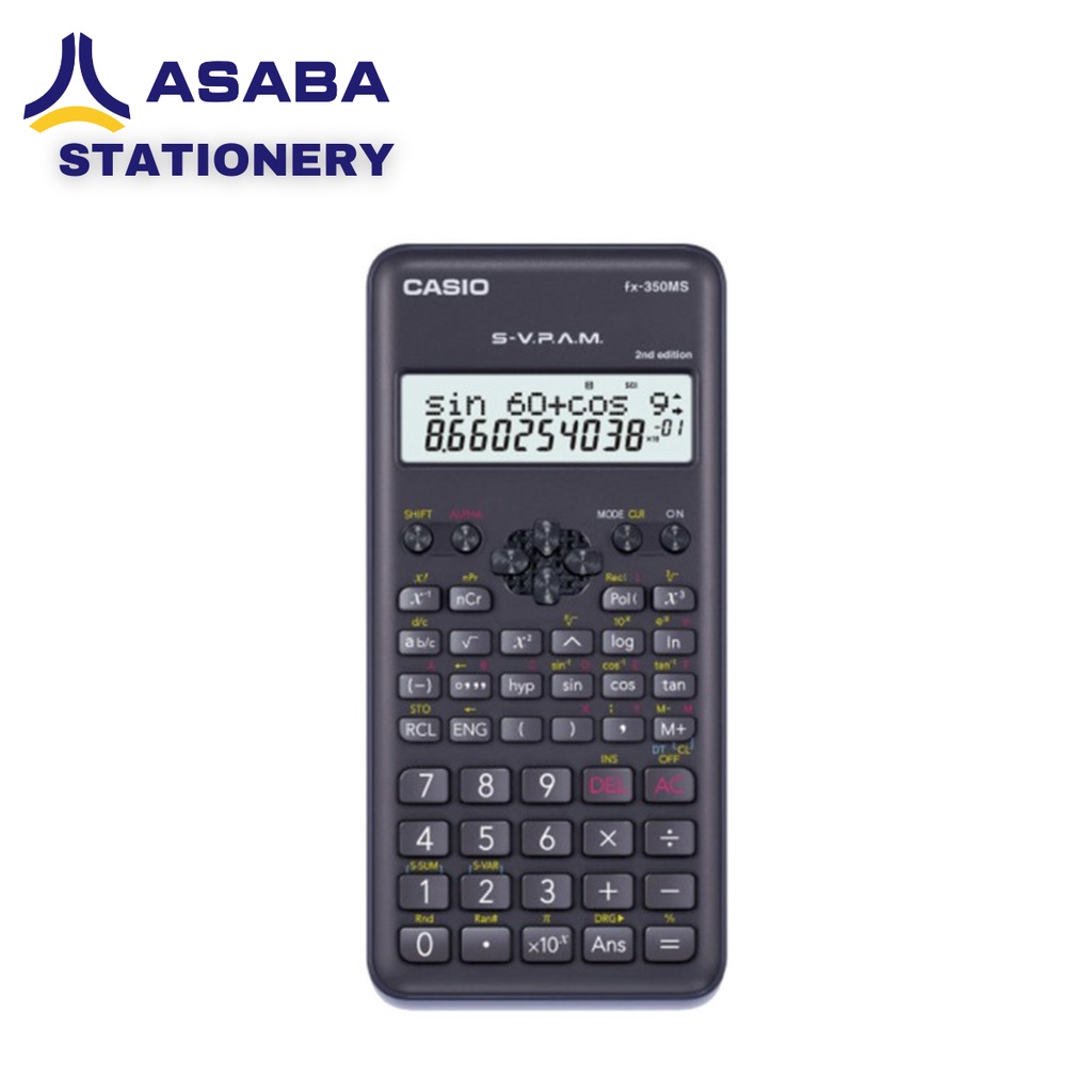 Jual Asaba Stationery - Kalkulator Sekolah/Kuliah Casio FX-350MS 2nd ...