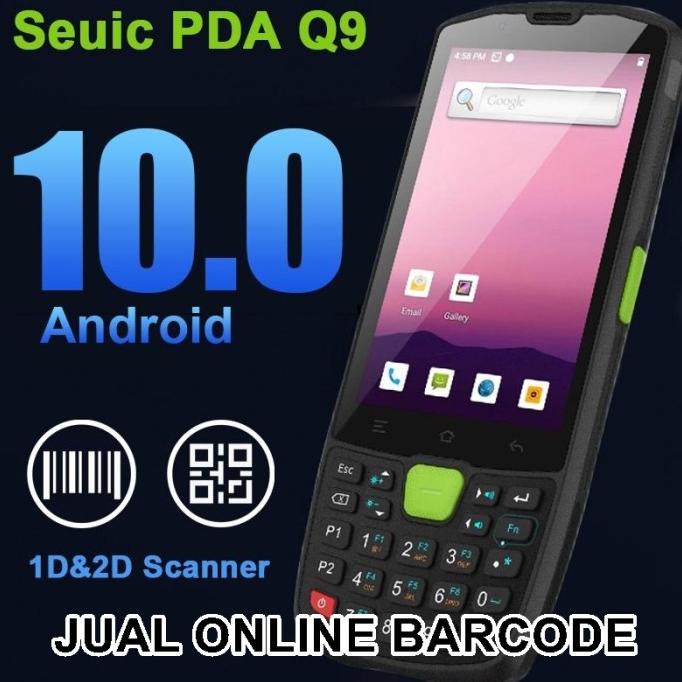 Jual 2D 1D PDT PDA BARCODE SCANNER SEUIC Q9 4G & 5G NFC ANDROID 10 NFC ...