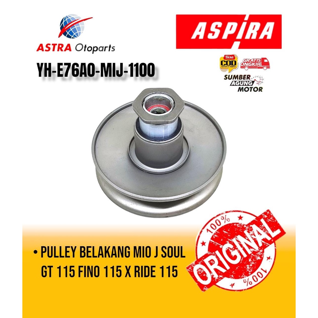 Jual PULLEY PULLY PULI BELAKANG MIO J SOUL GT 115 FINO 115 XRIDE 115 ORI ASPIRA YH-E76A0-MIJ ...