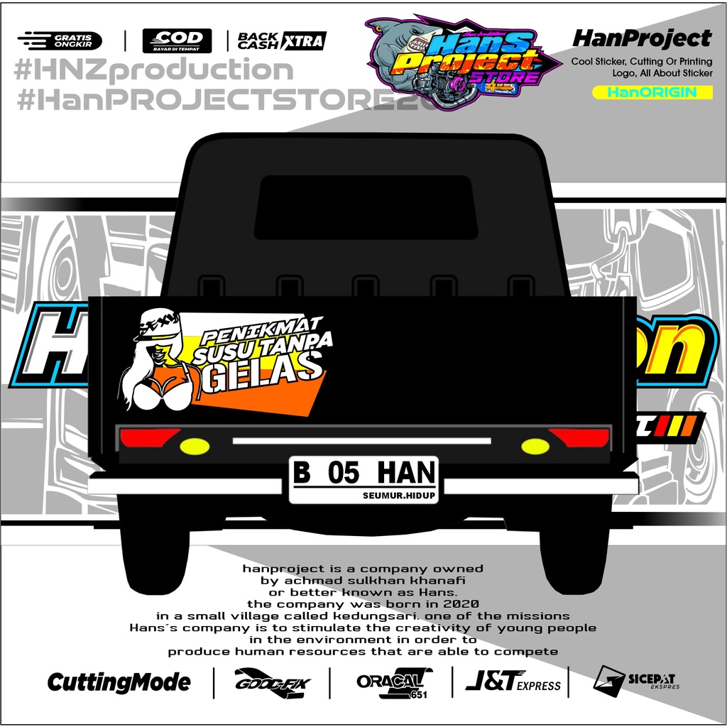 Jual STICKER CUTTING PINTU BAK BELAKANG PICK UP DAN TRUK TERBARU ...