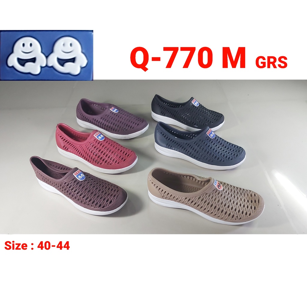 Jual Sepatu Karet Pria Q-770 M Empuk Anti Slip Sepatu Slip On | Shopee ...