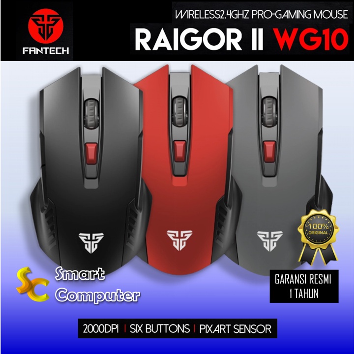 Jual Fantech RAIGOR II WG10 Mouse Gaming Wireless ORIGINAL Garansi ...