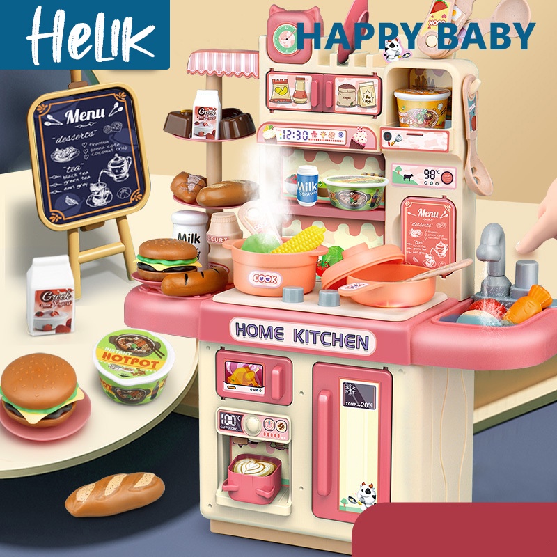 Jual Mainan Dapur Set Bermain Rumah Mainan Menyemprot Adegan Memasak ...
