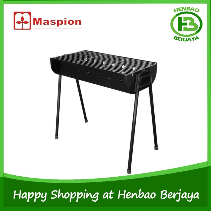 Jual MASPION MULTI SQUARE GRILL 50CM ARANG ALAT PANGGANGAN BARBEQUE BBQ ...