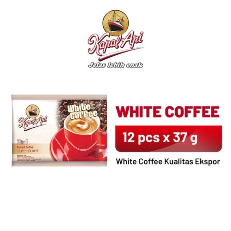 Jual KAPAL API White Coffee 1 Pack (12 x 37gr) | Shopee Indonesia