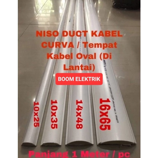 Jual Kabel Duck Lantai Oval/Pelindung Tutup Kabel Niso Panjan 1Mrr | Shopee Indonesia