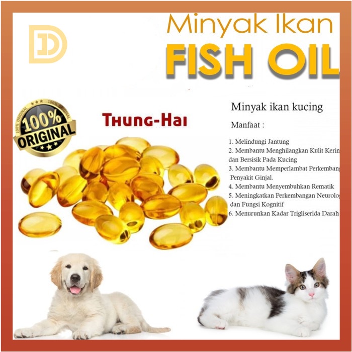 Jual MInyak Ikan Hewan Vitamin Kucing Anjing Burung Minyak Ikan Salmon ...
