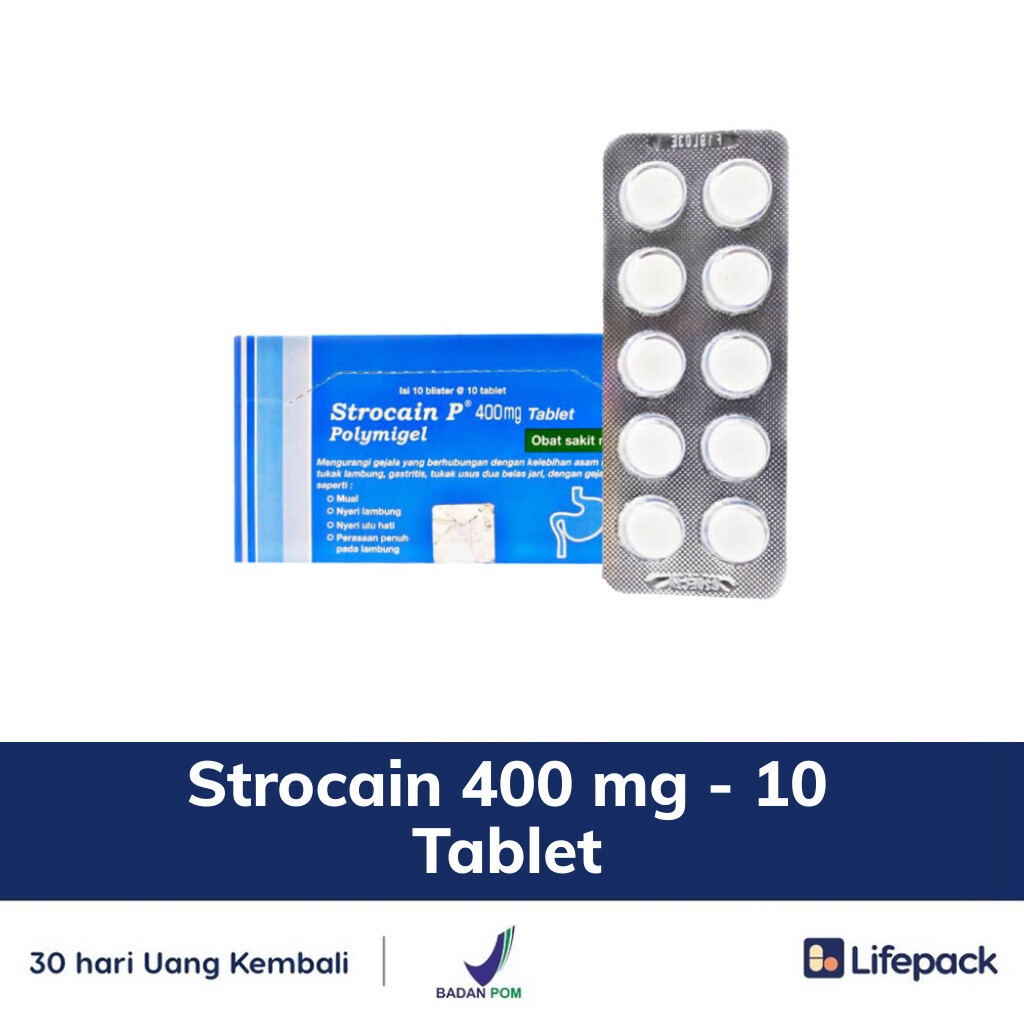 Jual Strocain 400 mg - 10 Tablet - LIFEPACK | Shopee Indonesia