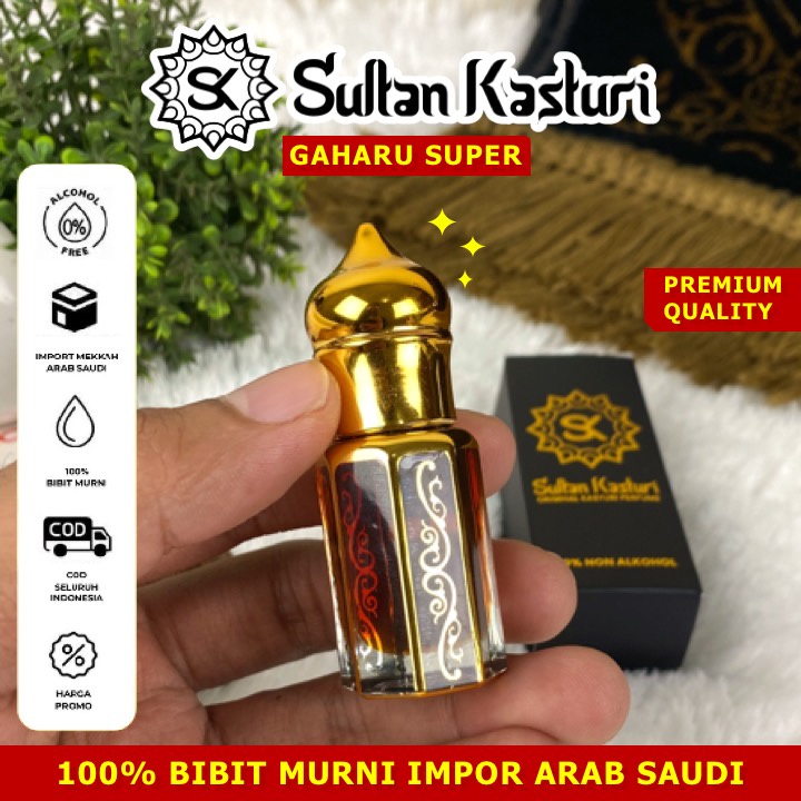 Jual [COD] GAHARU SUPER 6 ml Minyak Wangi Gaharu Asli Super Premium Original Sultan Kasturi ...