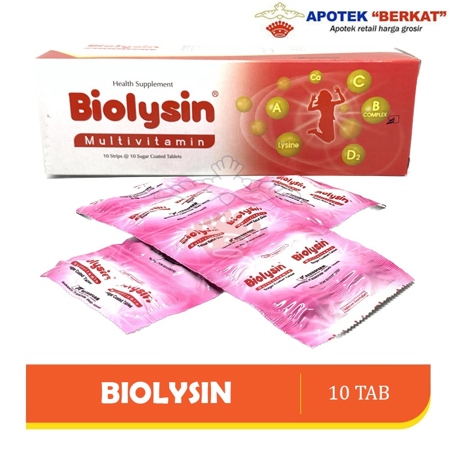 Jual BIOLYSIN MULTIVITAMIN STRIP ISI 10 TABLET | Shopee Indonesia