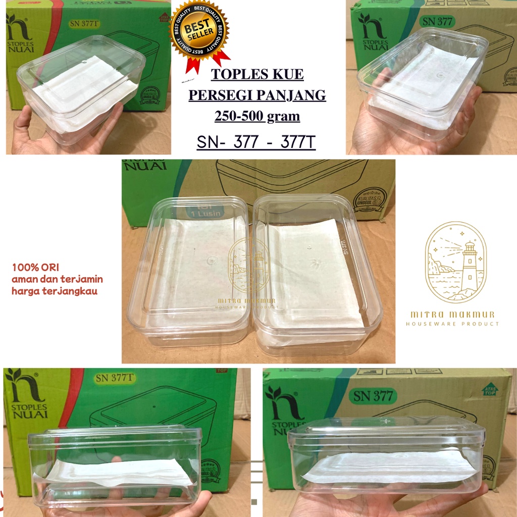 Jual NEW!! TOPLES KUE KERING NUAI 250 - 500 GRAM TOPLES PERSEGI NUAI SN ...