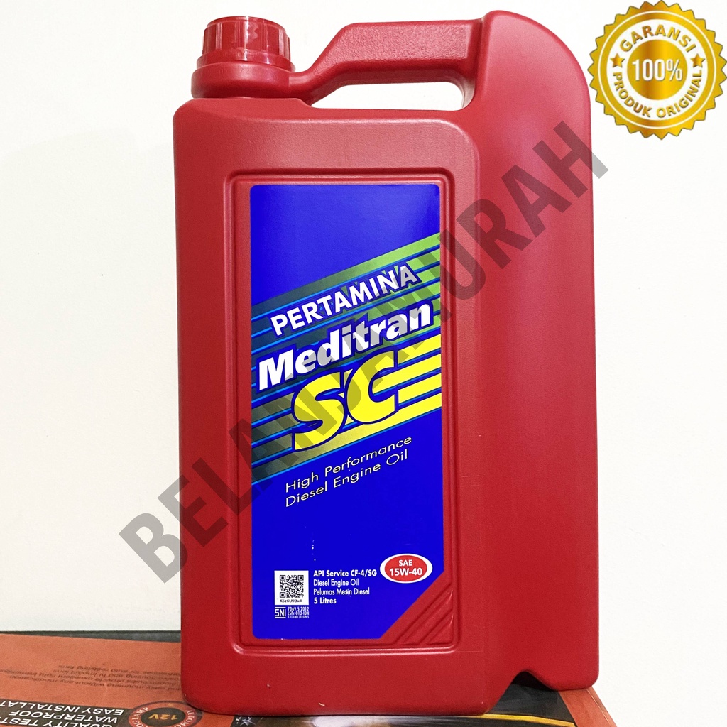 Jual Oli Mesin Diesel Pertamina Meditran SC Sae 15w-40 API CF-4/SG 5L / 5 Liter / Galon | Shopee ...