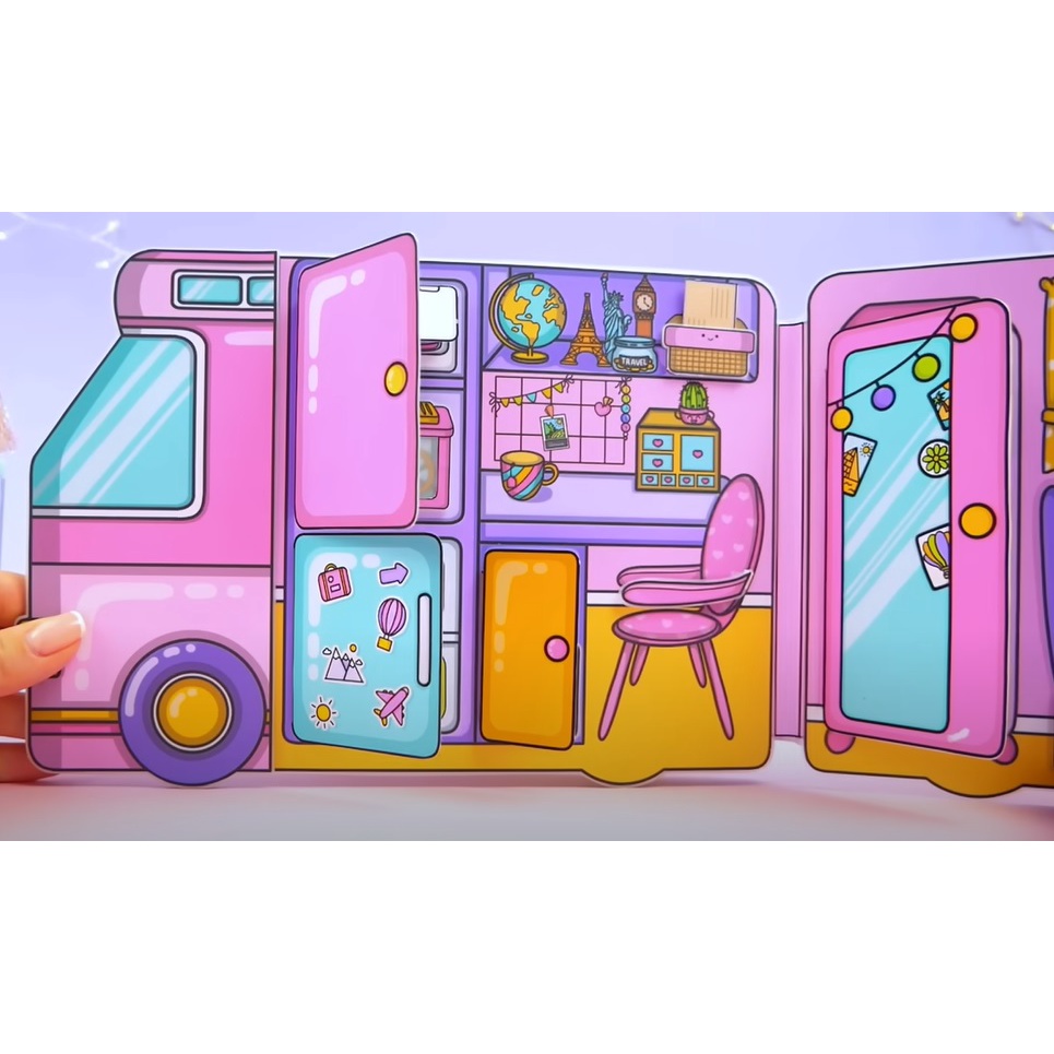Jual Mainan Edukasi Paper Doll Bongkar Pasang Viral - Camper Van Series ...