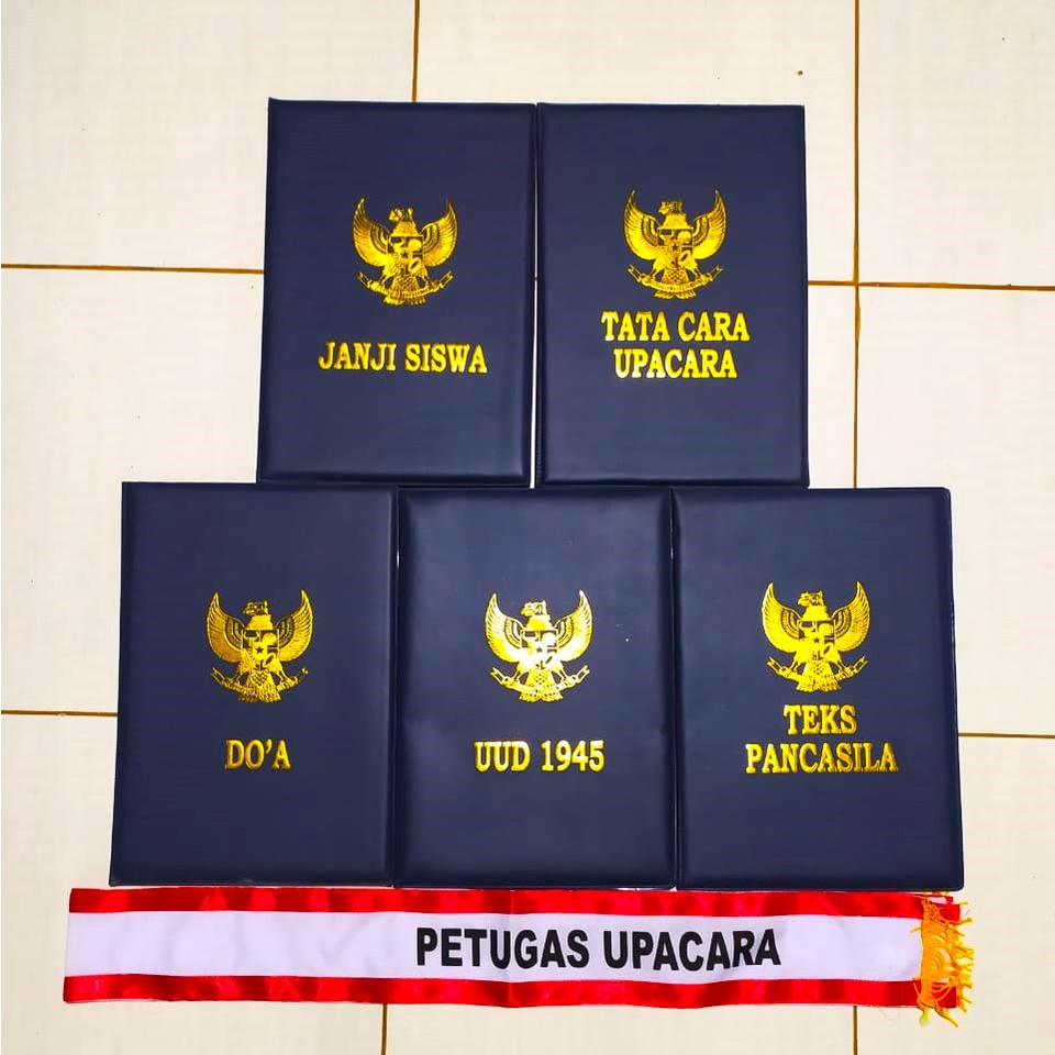 Jual Grosir/5 Map Upacara Bendera NAVY Bahan Kulit Sintetis Sudah Ada ...