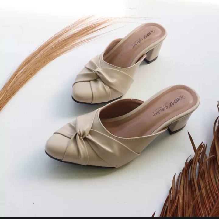 Jual HMF Anity Sepatu Heels Mules Wanita BC06 | Shopee Indonesia