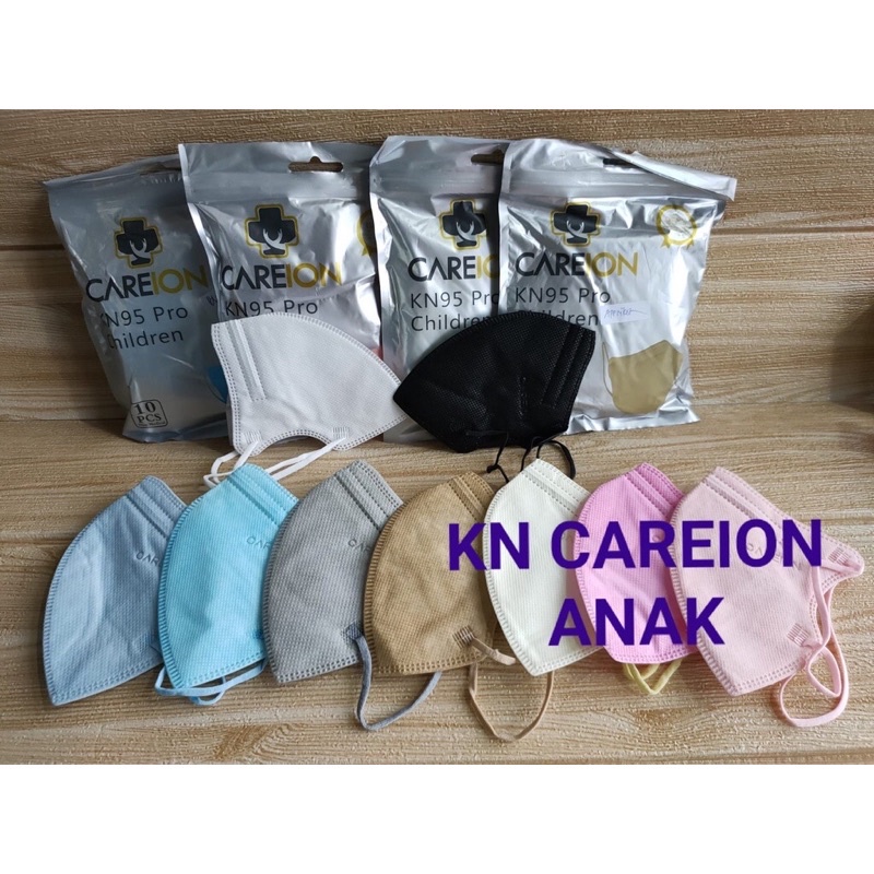 Jual Masker Anak KN95 Pro merk Careion/ Sachet isi 10 Pcs / Ecer ...
