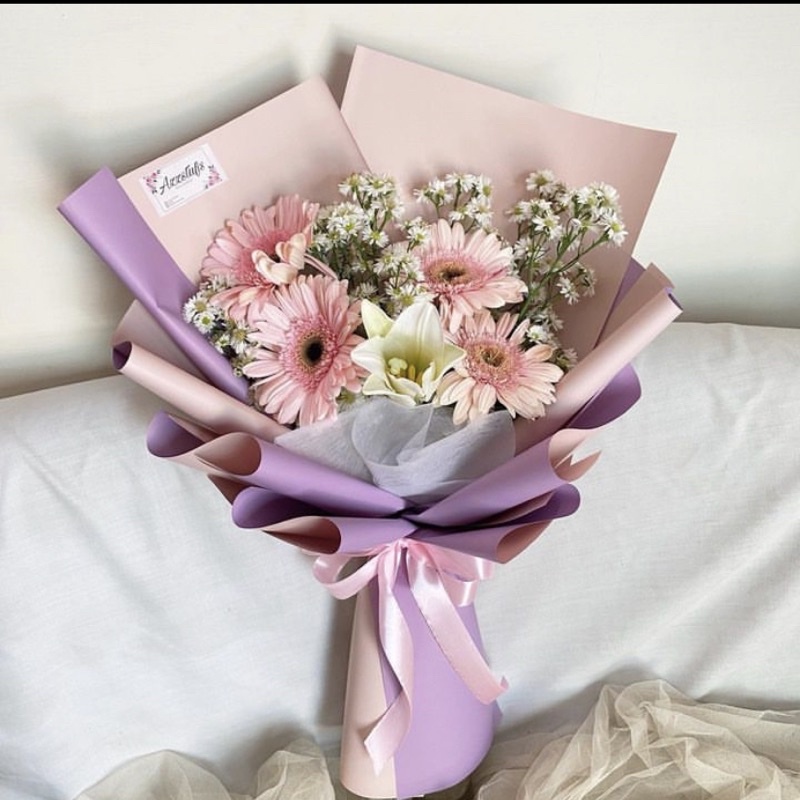 Jual bouquet fresh flower | buket bunga segar | bunga gerbera dan lily ...