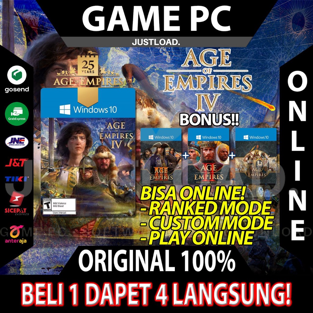 Jual AGE OF EMPIRES 4 PC ANNIVERSARY EDITION FULL ONLINE AOE IV ...
