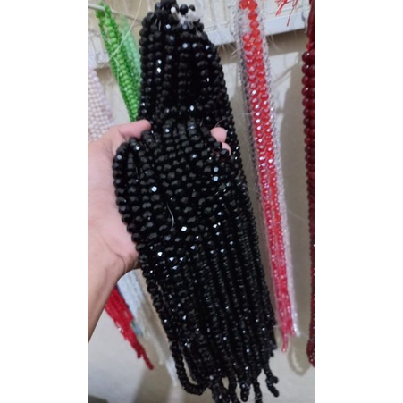 Jual COD Manik Kristal Ceko Bakpao Hitam 8mm 6mm | Shopee Indonesia