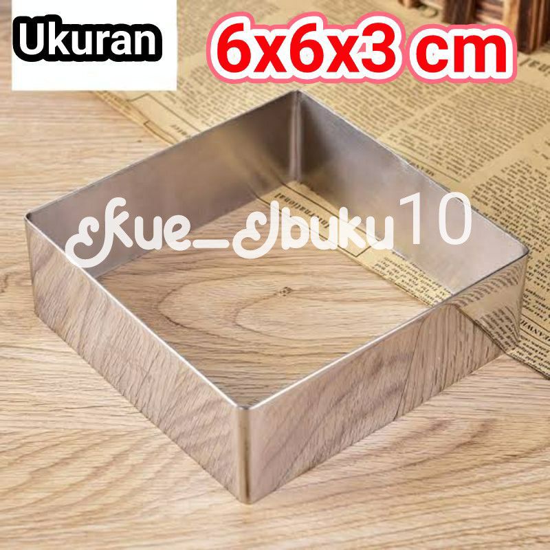 Jual 12 Pcs ring roti kotak / ring burger/ ring cutter stainless 12 Pcs ...