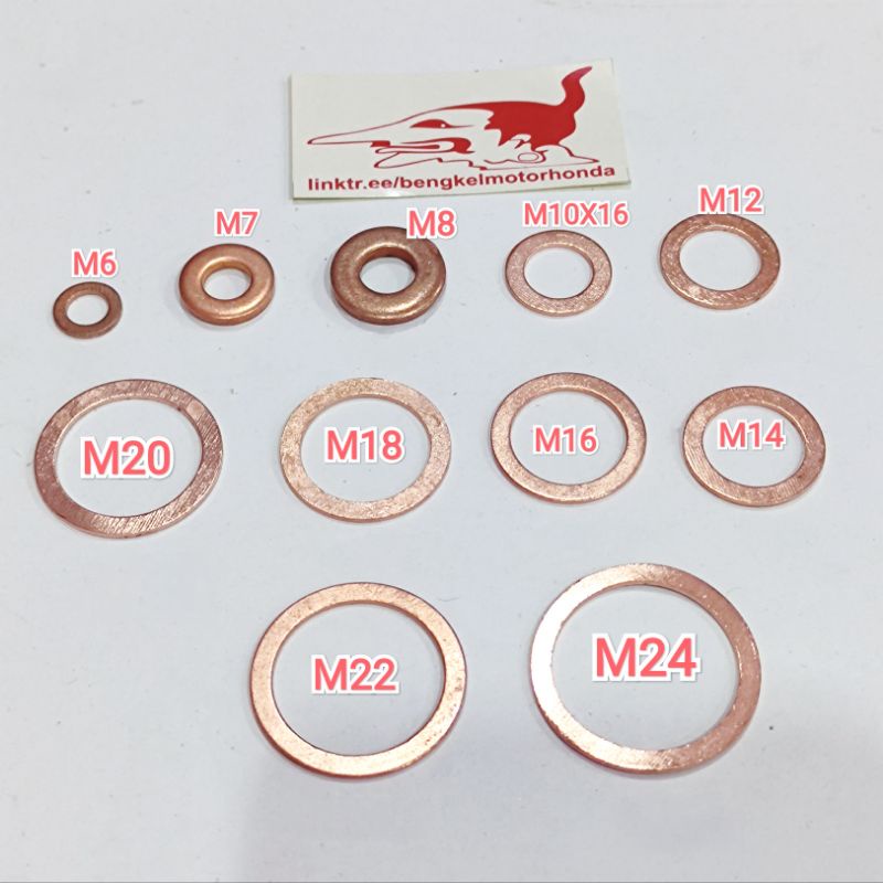 Jual Ring Tembaga M6 M7 M8 M10x16 M10x14 M12 M14 M16 M18 M20 M22 M24 ...
