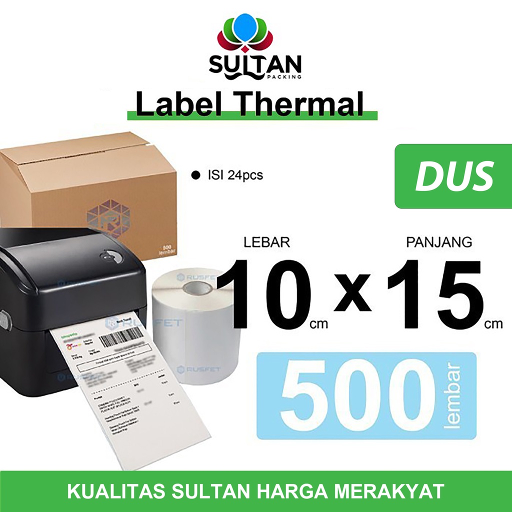 Jual Label Thermal 10x15 500 Barcode POS DUS | Shopee Indonesia