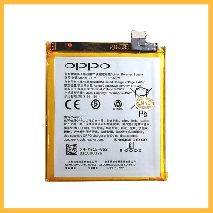 Jual BATREI BATERAI OPPO BLP715 BLP701 K3 RENO LIFE REALME X ORIGINAL ...