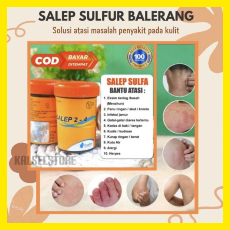Jual SALEP SULFA ZULFA SALEP BELERANG SULFUR EKSIM JERAWAT KURAP JAMUR ...