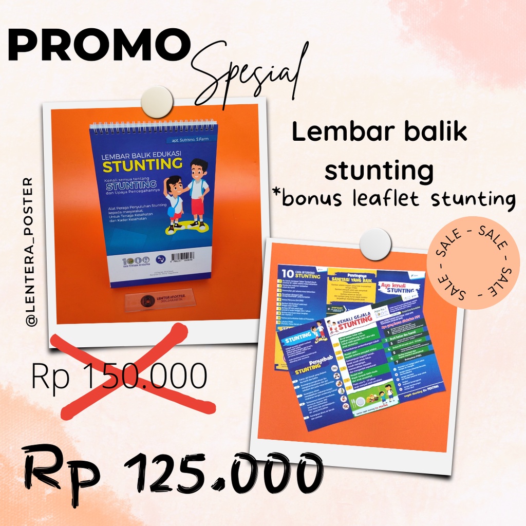 Jual Lembar Balik Stunting Bonus Leaflet Stunting - Lembar Balik Stunting - Leaflet Stunting ...