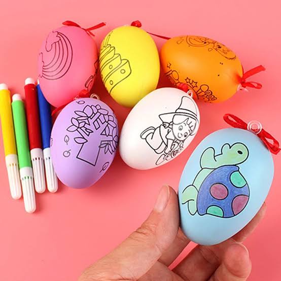 Jual Telur Mainan Anak Anak / Telur Plastik Warna / Telur Ayam Mainan ...