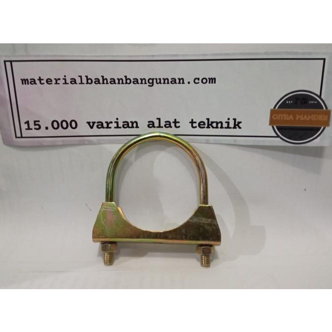Jual Muffler Clamp 3 inch Klem Klam U Bolt Bracket Breket Knalpot Besi ...