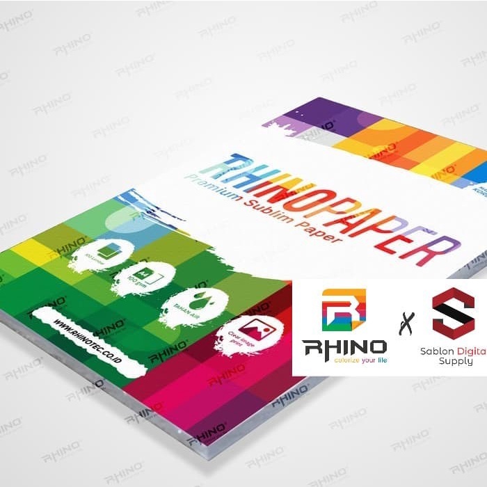 Jual Kertas Sublim / Sublimation Paper Premium Rhino Paper Ukuran A4 ...
