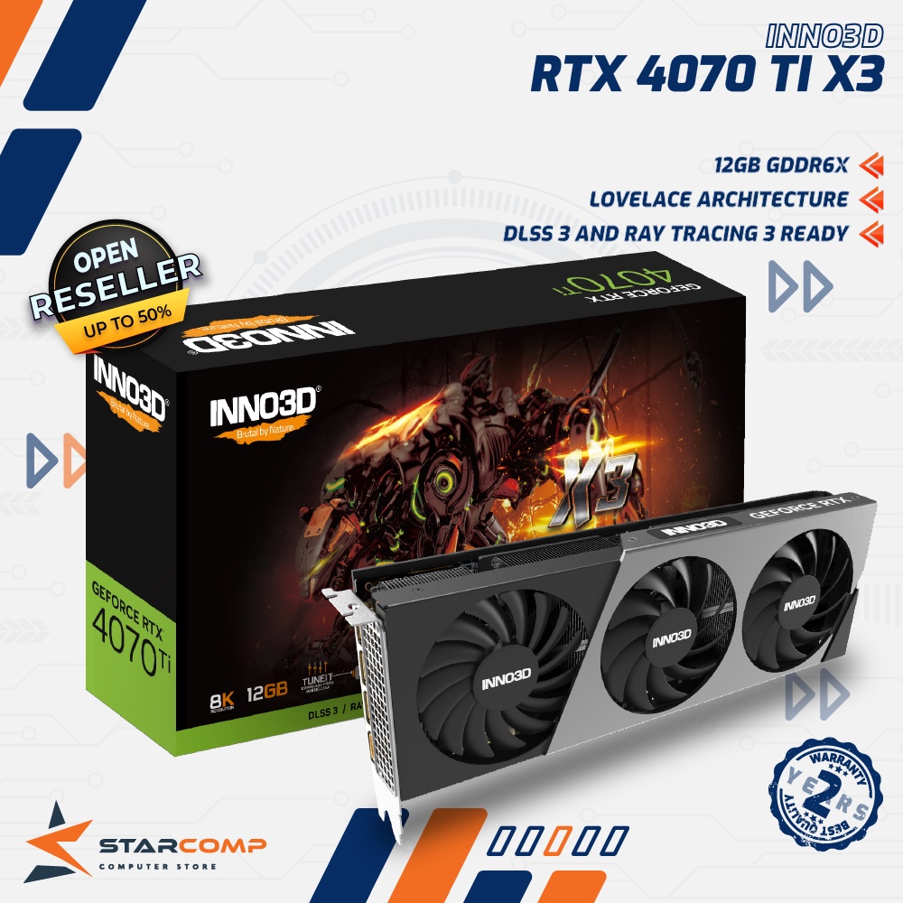 Jual Inno3D GeForce RTX 4070 Ti X3 12GB GDDR6X VGA Card RTX4070TI | Shopee Indonesia
