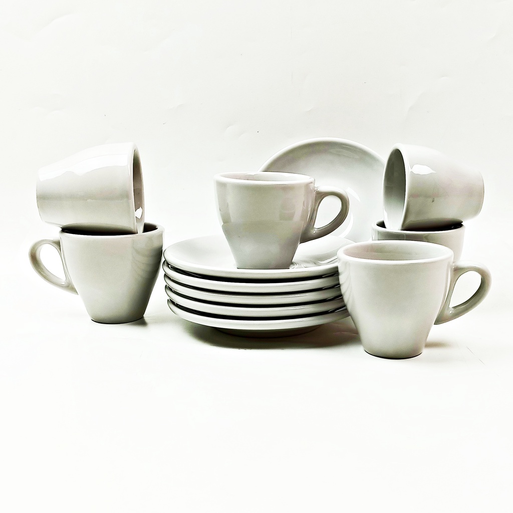 Jual Cangkir Espresso Keramik Tipe Farve Putih Polos 12 Pcs | Shopee ...