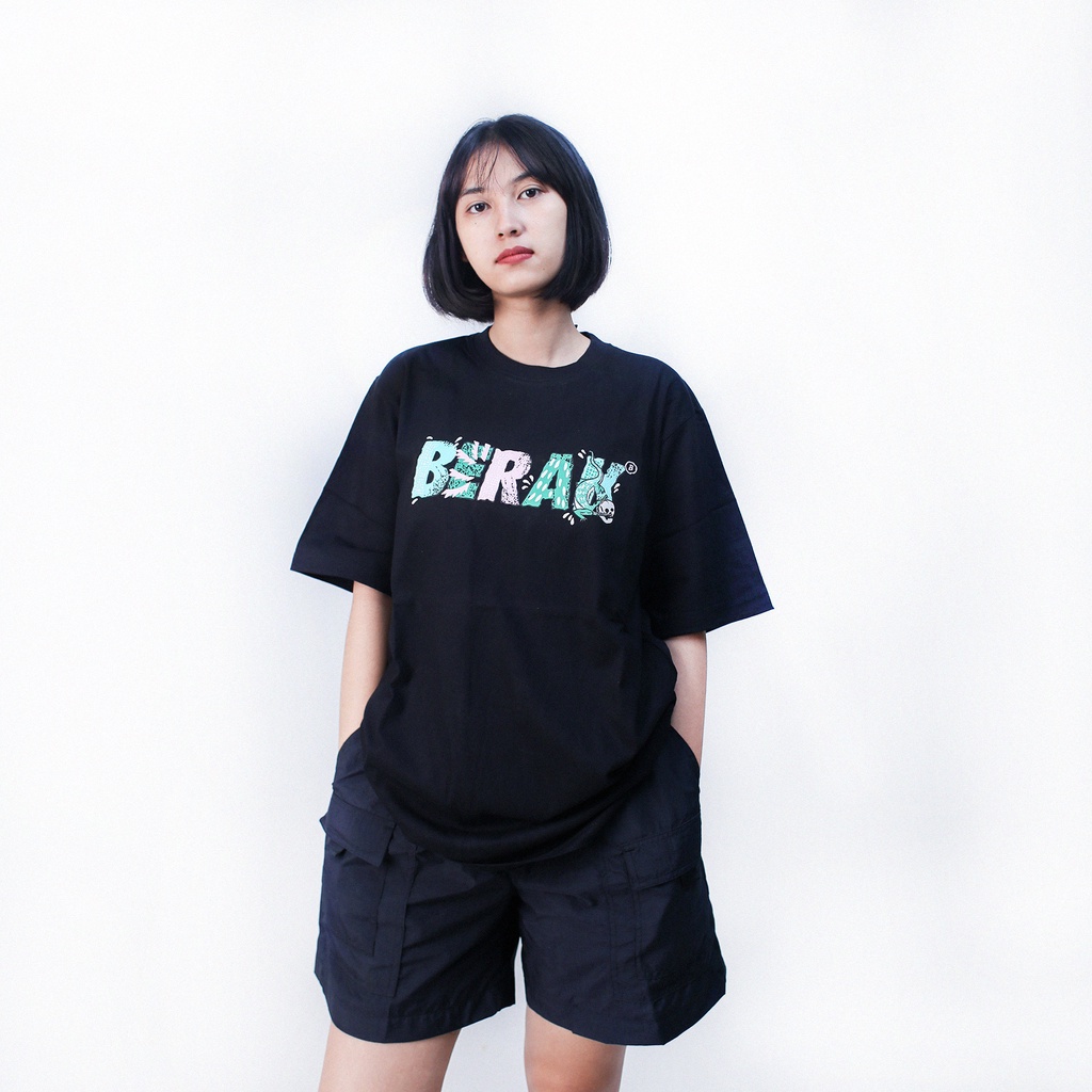 Jual Berak 9420 Tshirt LUNGLING BLACK | Shopee Indonesia