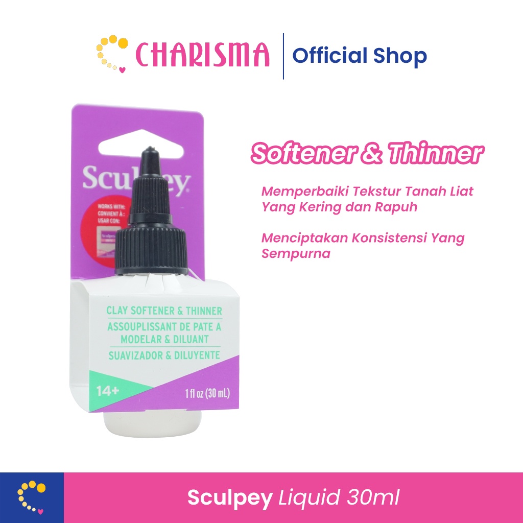 Jual Charisma Sculpey Liquid Bottle - Thinner and Clay Softener 1 fl oz ...