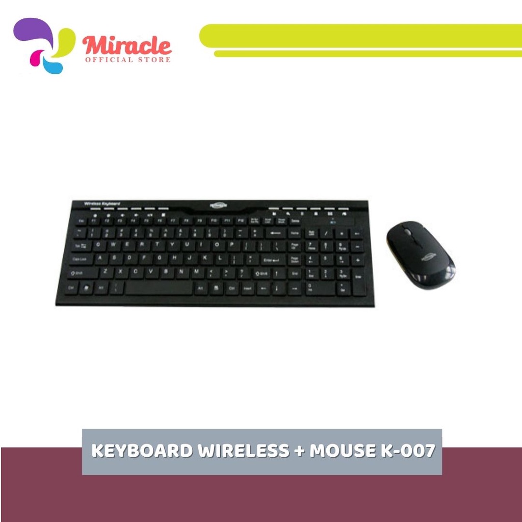 Jual MEDIATECH KEYBOARD WIRELESS + MOUSE K-007 - 52008 | Shopee Indonesia