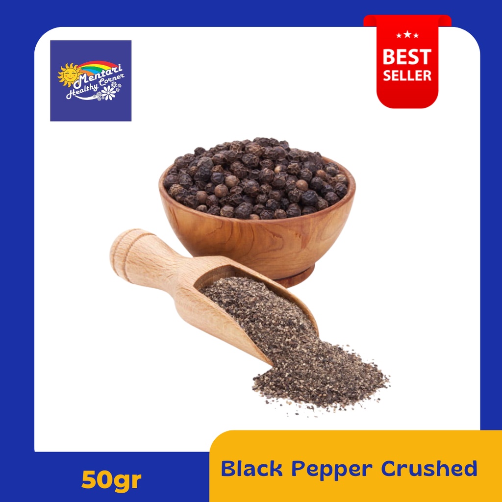 Jual Lada Hitam Giling Kasar 50gr / Black Pepper Crushed 50gr | Shopee ...