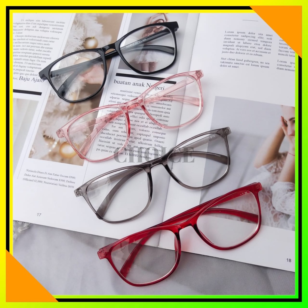 Jual KACAMATA MINUS MODEL KOTAK TERBARU- (0.50 S/D4.00) + BOX DAN LAP ...
