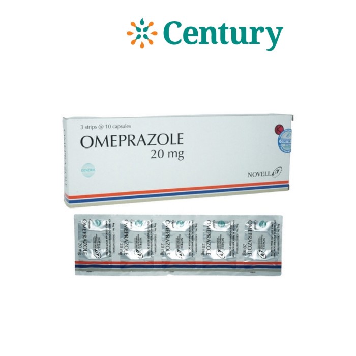 Jual OMEPRAZOLE NOVELL 20 MG 1 STRIP ISI 10 TABLET / ASAM LAMBUNG ...