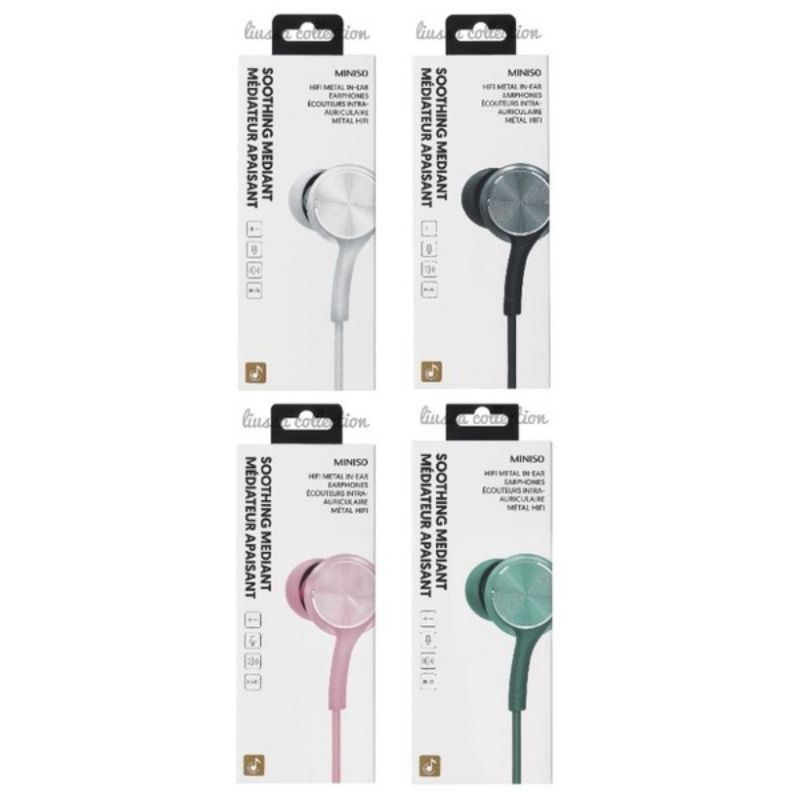 Jual Earphone Miniso - HIFI Metal In-ear Earphones Model : 8474 ...