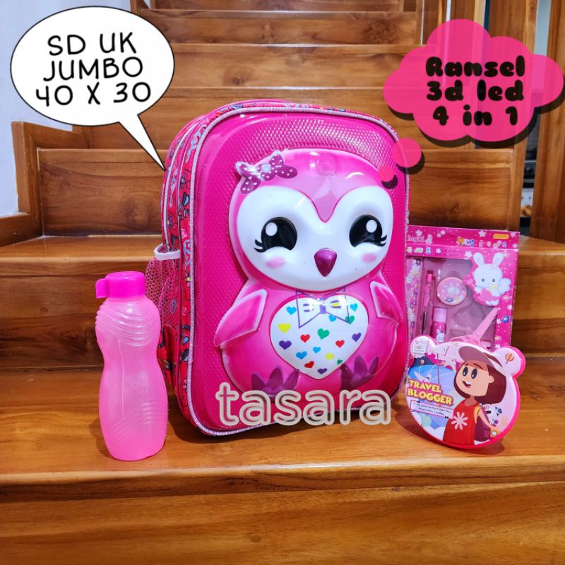 Jual Ransel 3D LED Anak Perempuan SD Tk berbonus | Shopee Indonesia
