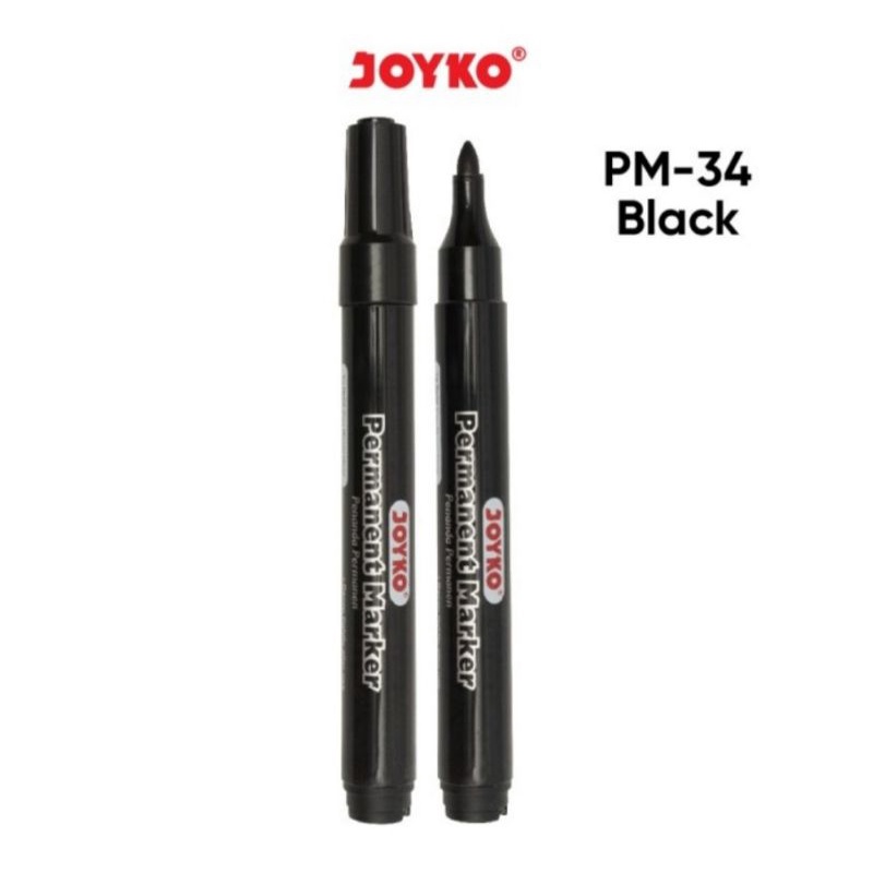 Jual Spidol Permanent Hitam Joyko PM-34 Permanent Marker | Shopee Indonesia