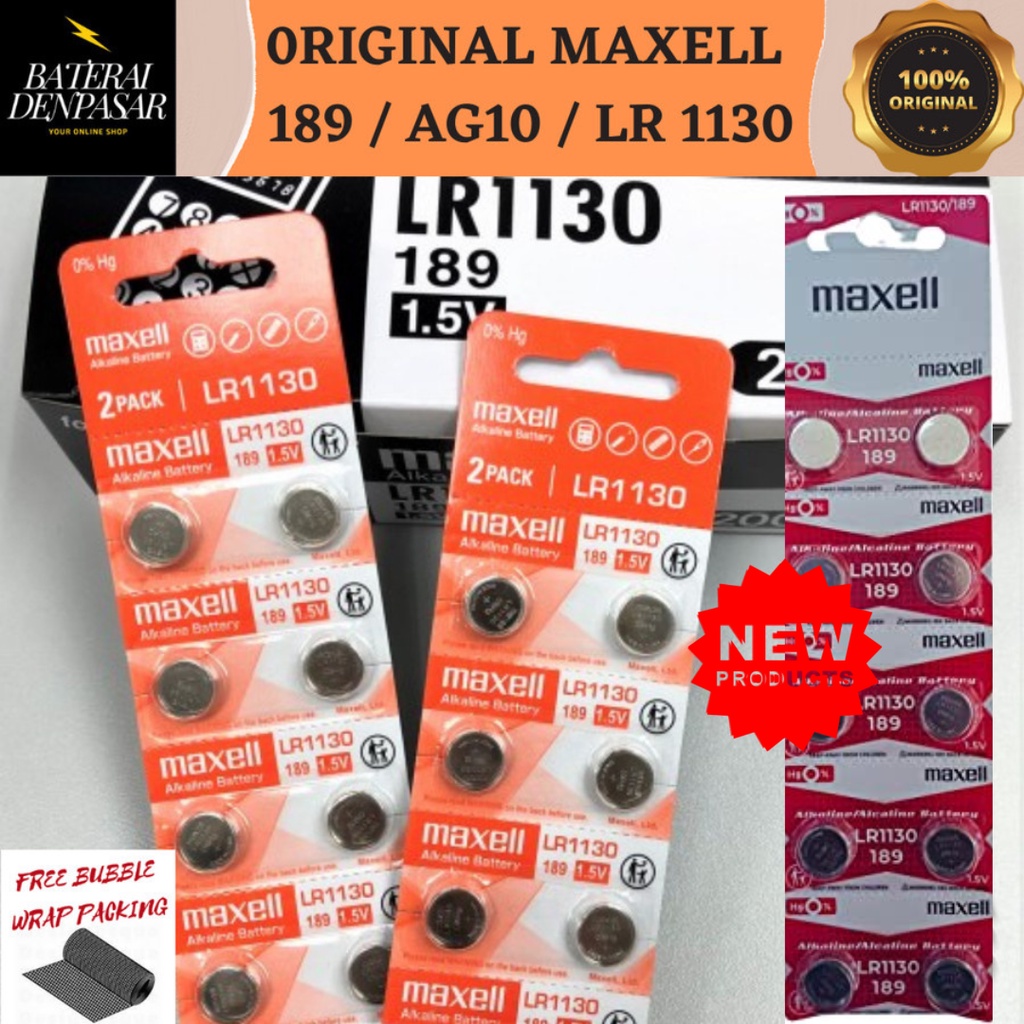 Jual ORIGINAL BATERAI BATTERY 1 pcs AG10 LR1130 LR 1130 SR54 LR54 GP189 ...