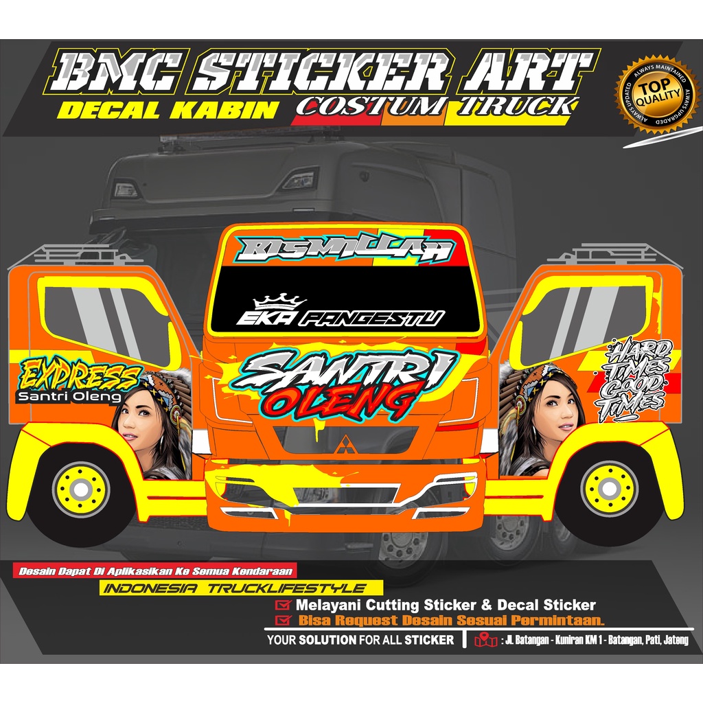 Jual STICKER DECAL KABIN TRUCK CANTER/DEKAL VARIAASI BLOK KABIN TRUCK ...